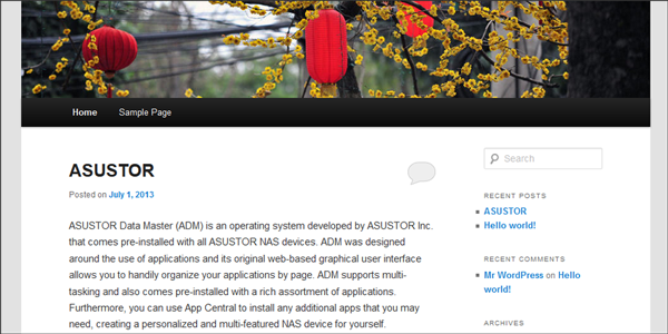 WordPress - ASUSTOR NAS