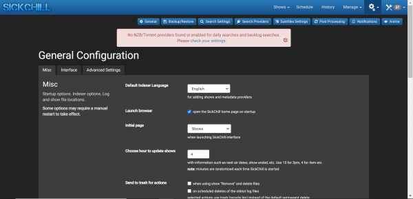 SickChill - ASUSTOR NAS