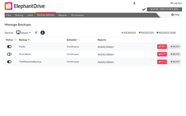 ElephantDrive - ASUSTOR NAS