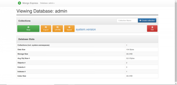 Mongo Express - ASUSTOR NAS