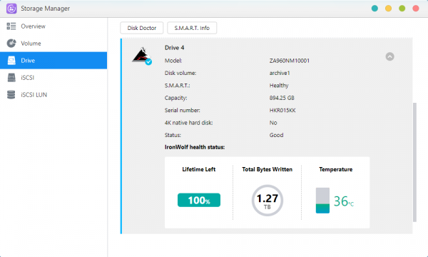 IronWolf Health Management - ASUSTOR NAS