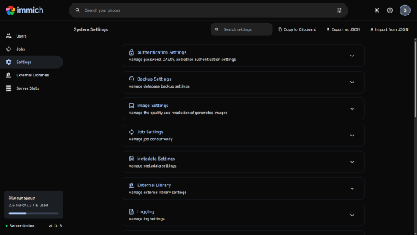 Immich - ASUSTOR NAS